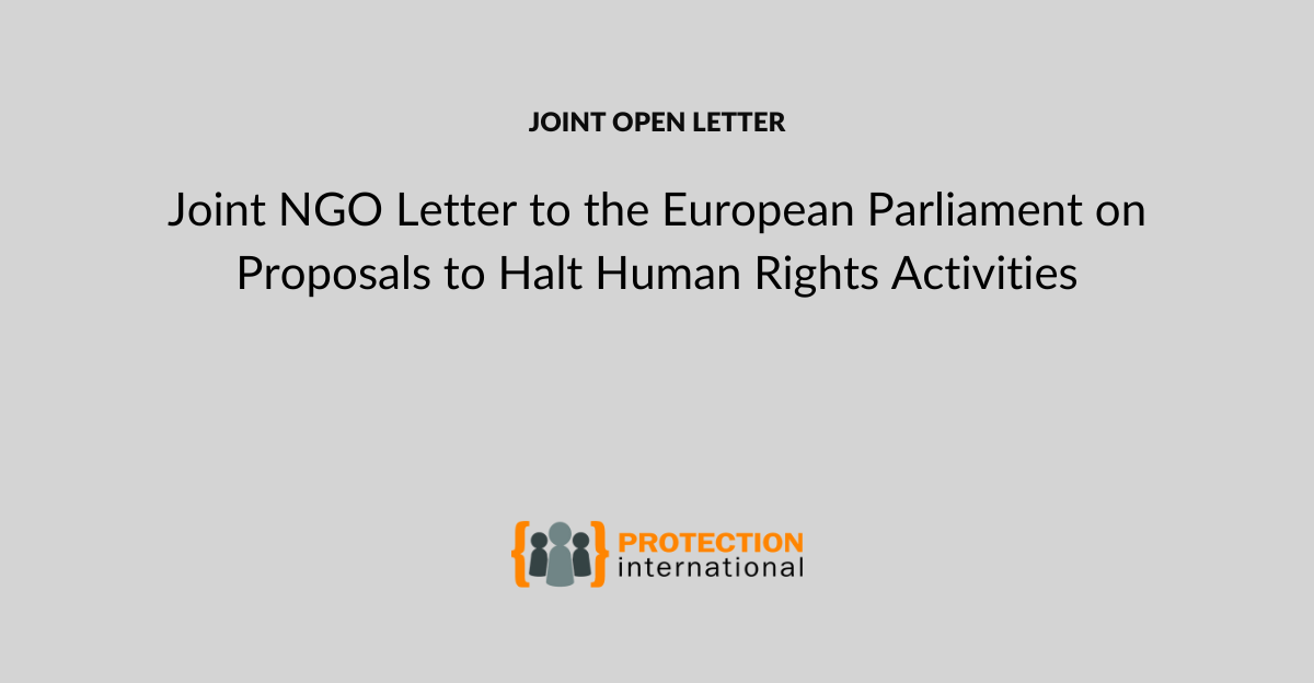 Joint NGO Letter to the European Parliament on Proposals to Halt Human ...