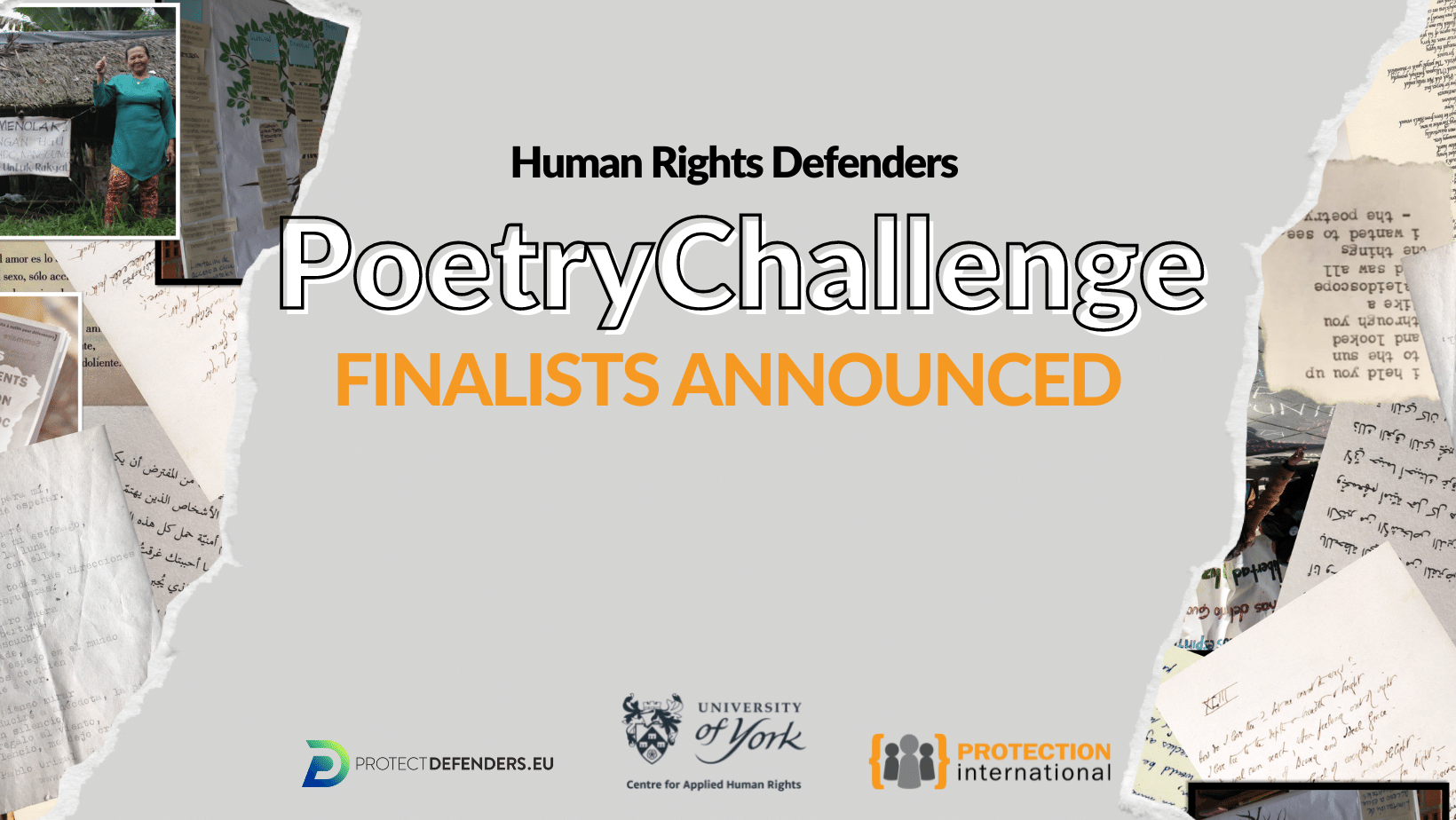 Human Rights Defenders Poetry Challenge Finalists