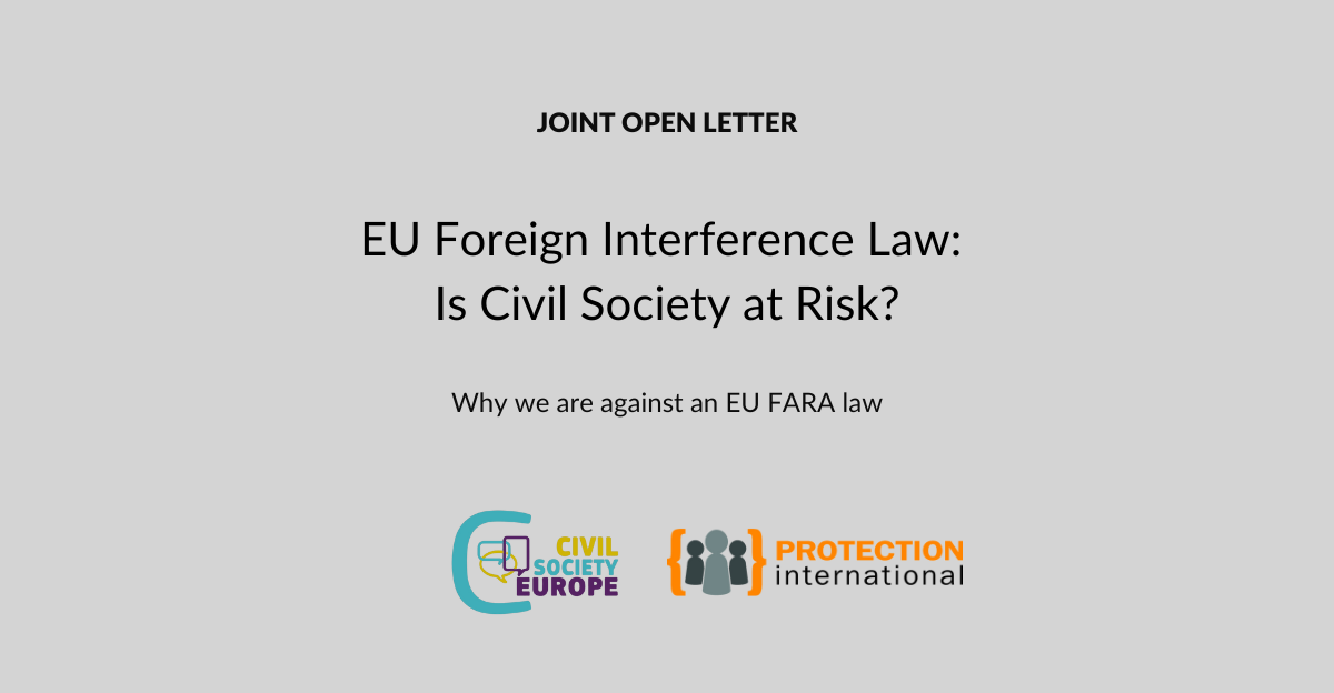 EU Foreign Interference Law: Civil Society is at Risk